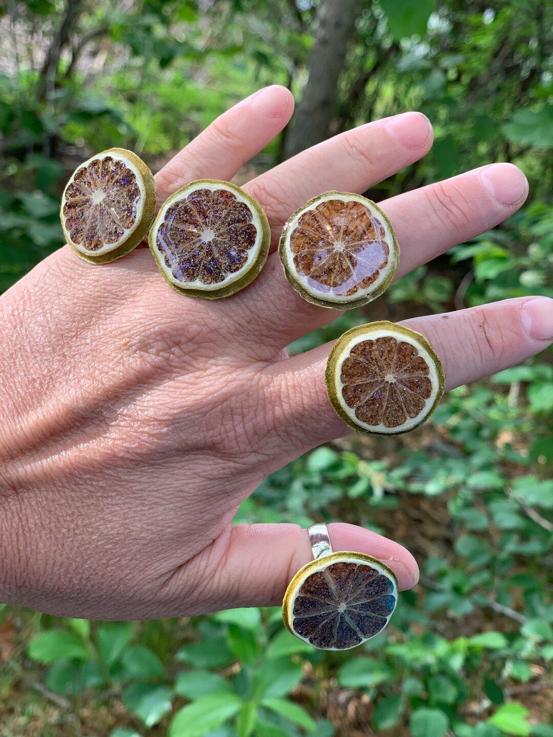 Keylime Ring | Real Fruit Jewelry | Fruit Ring| Lime Ring | Dried Fruit ...