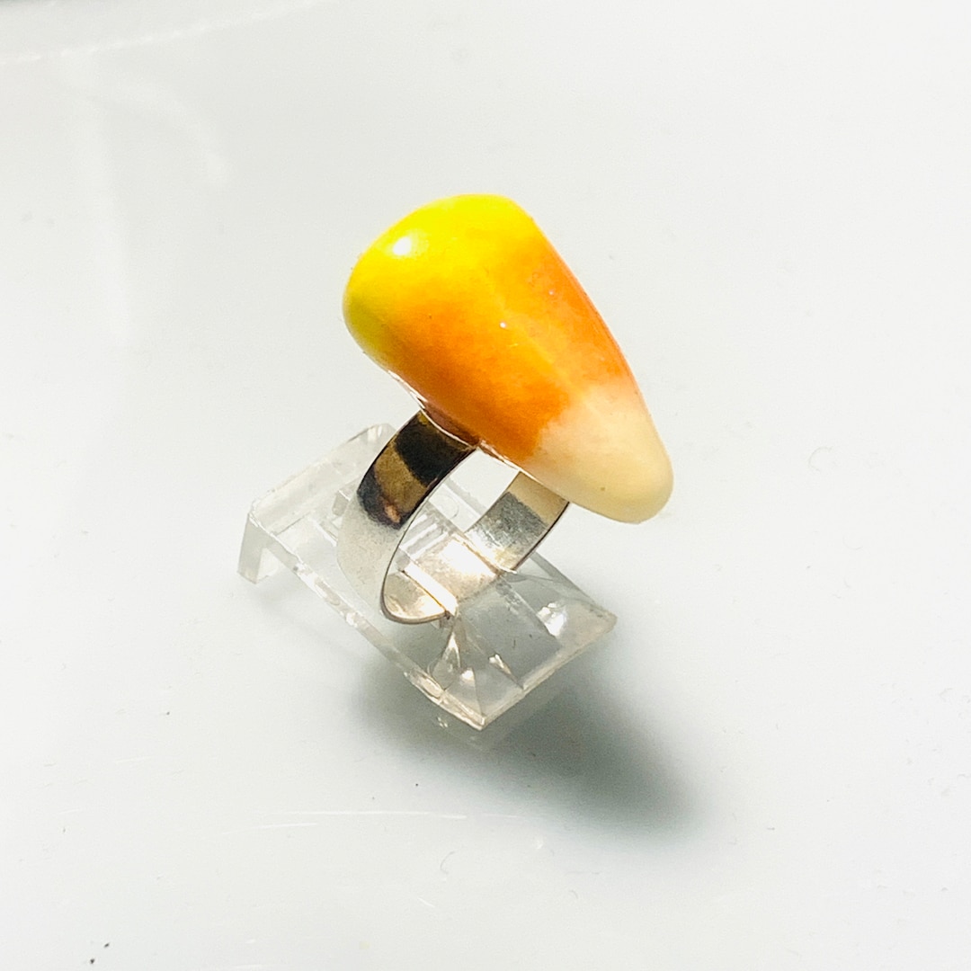 Candy Corn Ring, Real Candy Jewelry, Resin Ring, Food Jewelry - Etsy