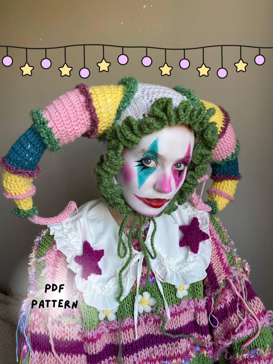 Crochet Jester Hat Pattern: Clowncore Costume (digital Download) - Etsy