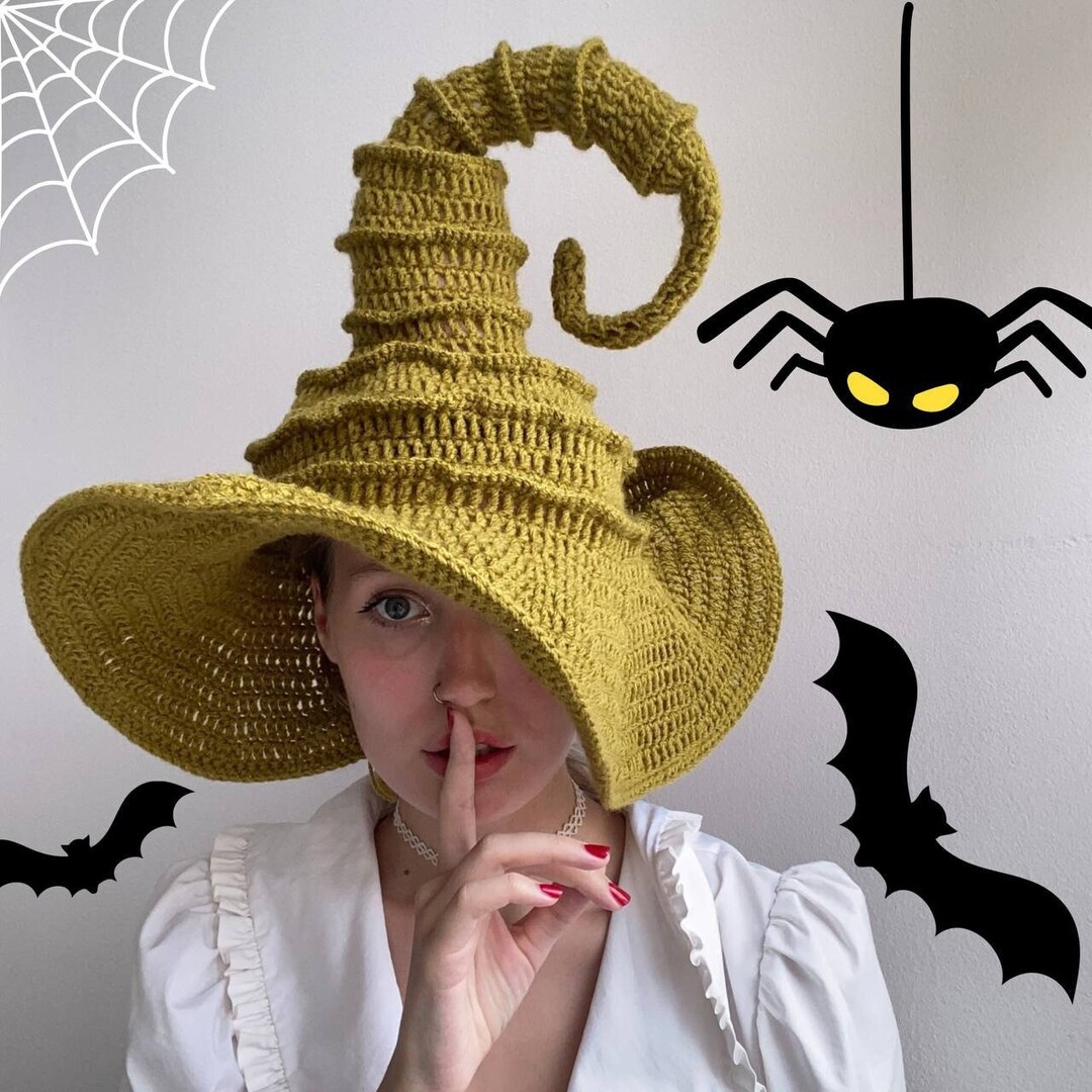 Wizard Hat, Crochet Witch Hat, Halloween Headband, Halloween Crochet ...