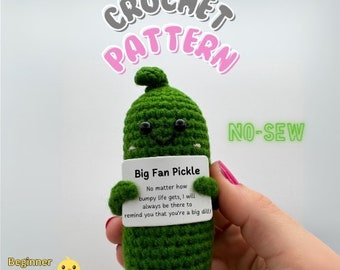 Emotional Support Pickle No Sew Digital Crochet Pattern - Etsy