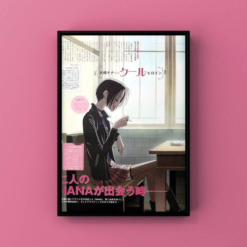 Nana Osaki Poster,nana Poster,nana Osaki Wall Art,nana Anime Poster ...