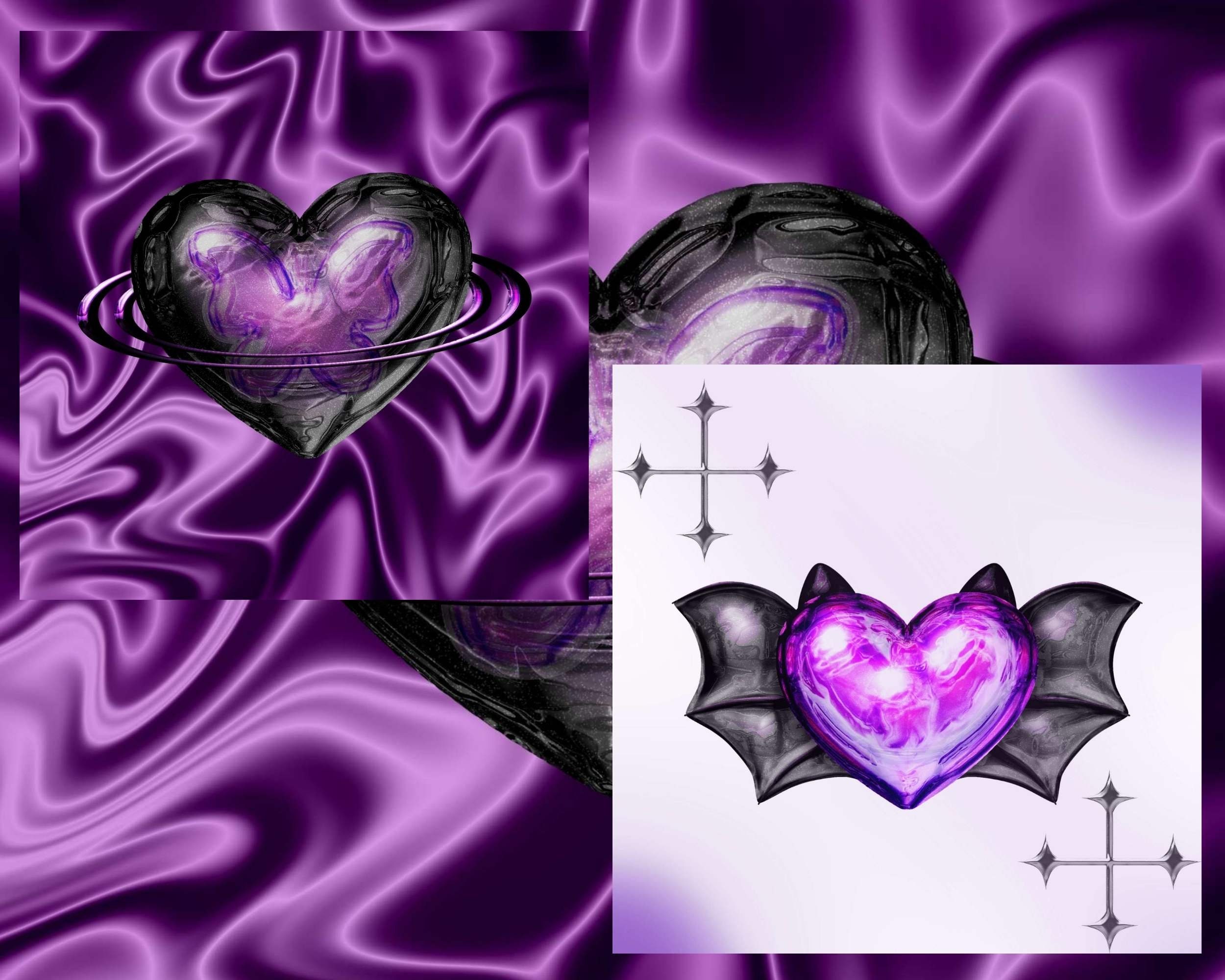 Y2k Purple Digital Papers,y2k Heart Pattern,purple Papers,y2k Paper ...