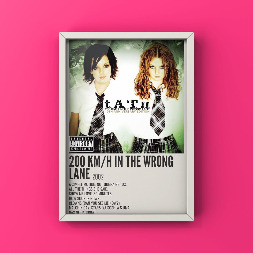 Tatu Album Poster,tatu Wall Art,all the Things She Said Poster,t.a.tu ...