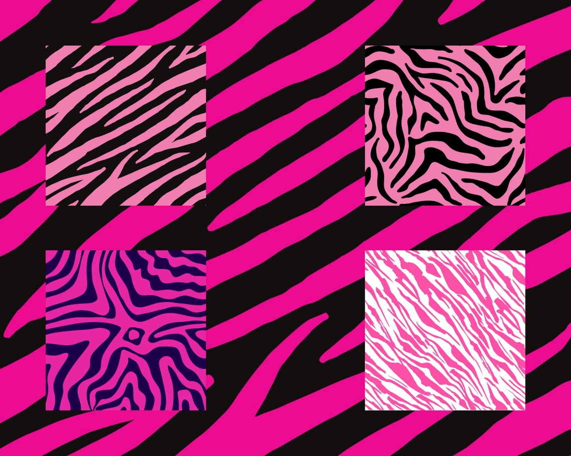 Pink Zebra Digital Papers,zebra Pattern,pink Zebra Patterns,pink ...