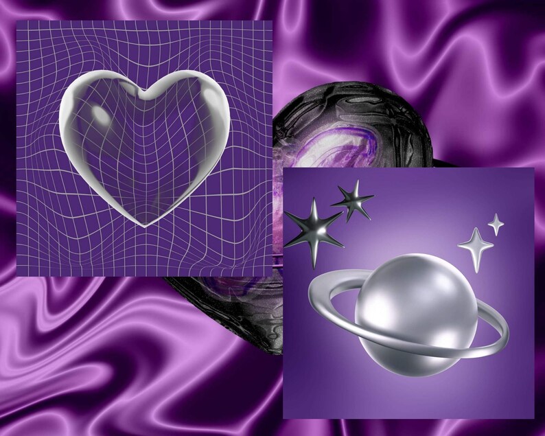 Y2k Purple Digital Papers,y2k Heart Pattern,purple Papers,y2k Paper ...