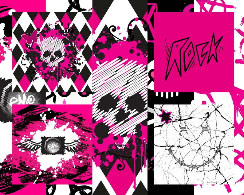 Emo Digital Papers,punk Papers,rock Papers,emo Punk Rock Digital Paper ...
