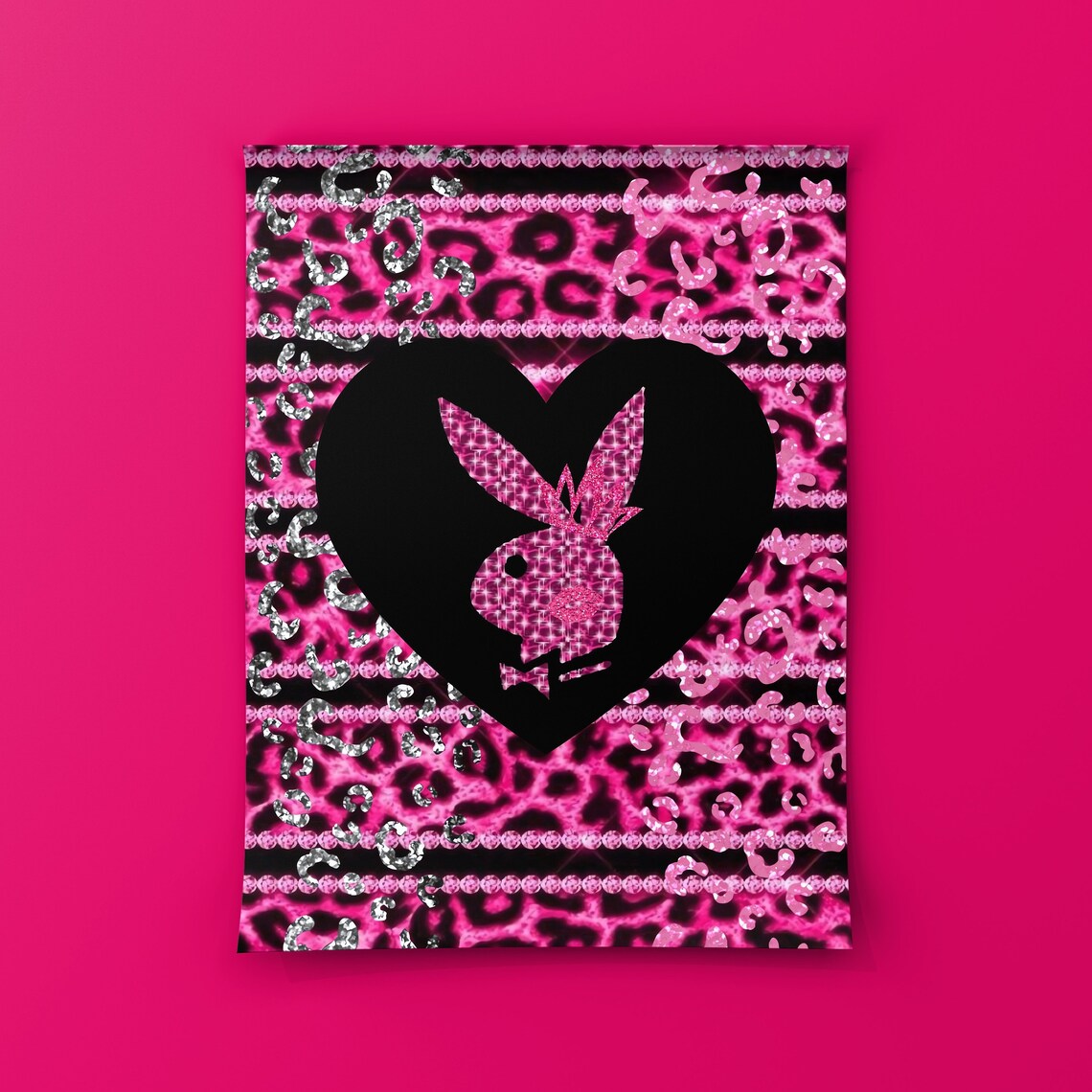 Y2k Playboy Poster,pink Aesthetic Bunny Poster,playboy Wall Art ...