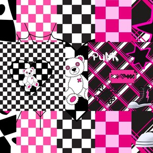 Emo Digital Papers,emo Pattern,punk Digital Papers,emo Punk Pattern ...