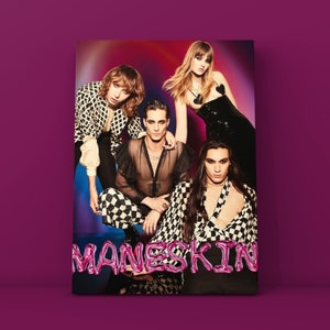 Maneskin Wall Art,maneskin Band Poster,rock Music Poster,rock Band ...