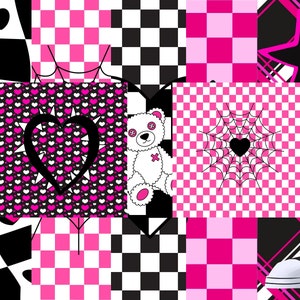 Emo Digital Papers,emo Pattern,punk Digital Papers,emo Punk Pattern ...