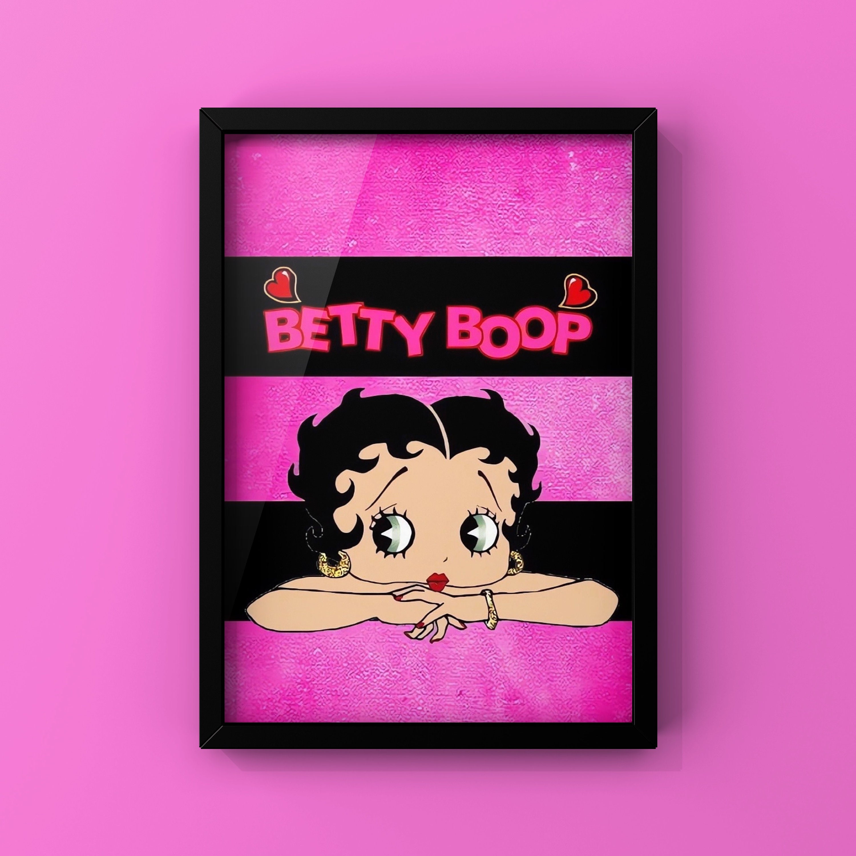 Betty Boop Poster Set,betty Boop Wall Art,y2k Pink Poster,y2k Betty ...