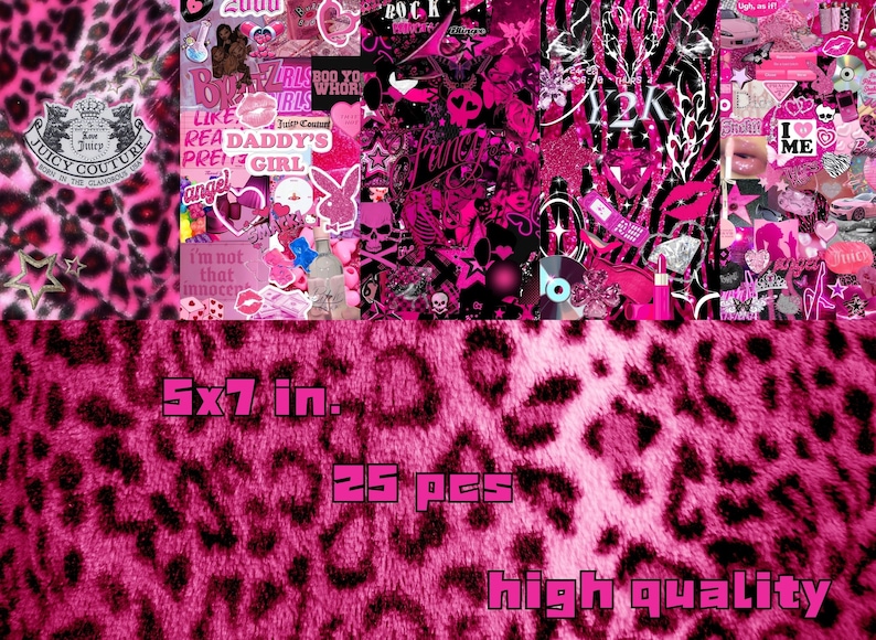 Y2k Wall Collage Kit,y2k Posters,y2k Pink Poster Collage Kit,y2k ...