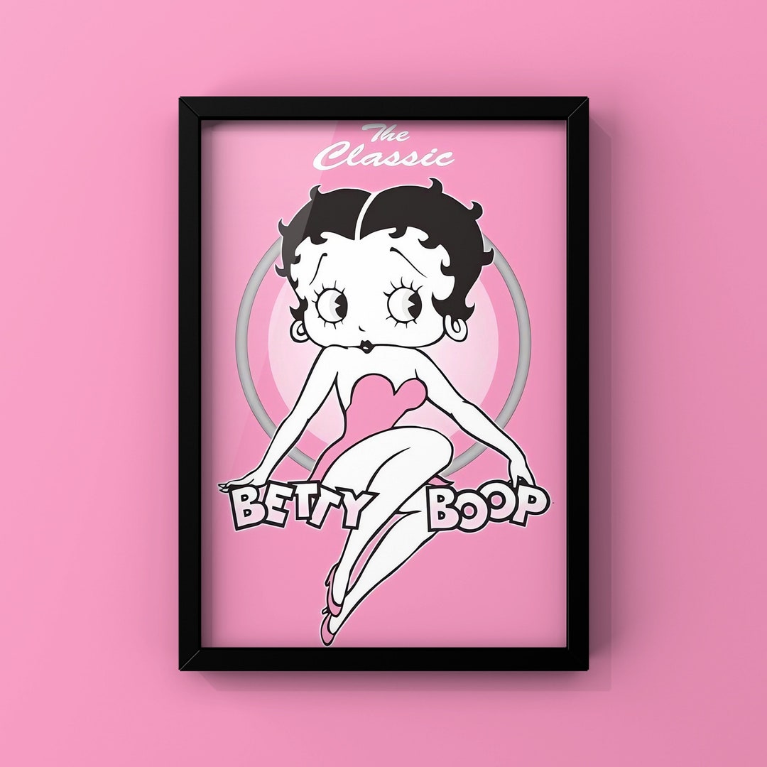 Betty Boop Wall Art,betty Boop Poster,aesthetic Pink Poster,cute ...