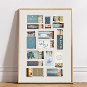 Matchbox Poster Template – Vintage Nautical Canva Template, Retro Beach ...