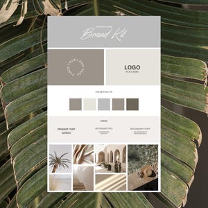 Brand Kit Template | Black Brand Board Template | Pre-made Branding Kit ...