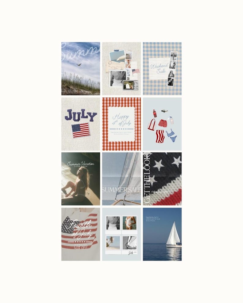 4th of July Social Media Templates | Canva Editable Independence Day ...