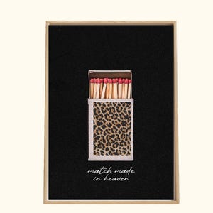 Vintage Cheetah Print Matchbox Poster Template| Retro Wall Art ...