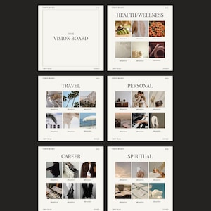 Vision Board Template Vision Board Instagram Post Social Media Template ...