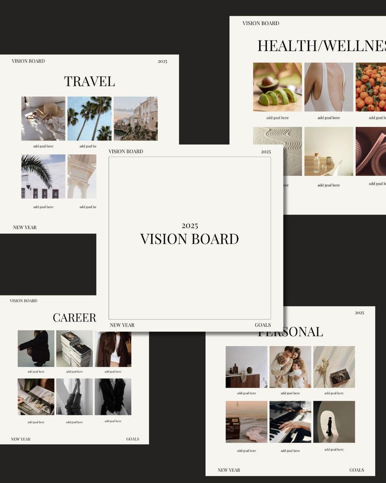 Vision Board Template | Vision Board Instagram Post | Social Media ...