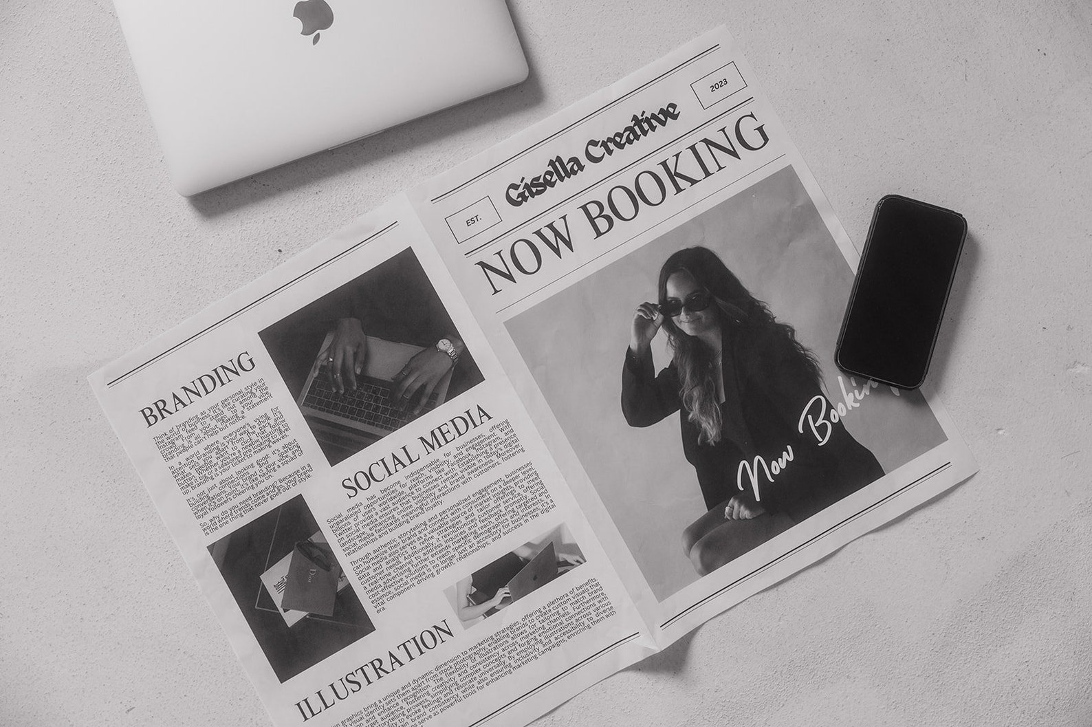 Business Launch Newspaper Template |salon Small Business Photoshoot ...