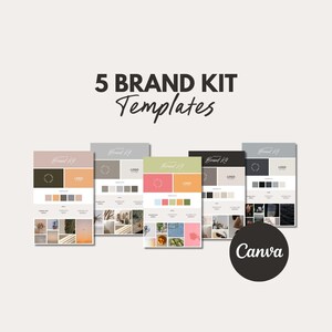 Brand Kit Template | Black Brand Board Template | Pre-made Branding Kit ...