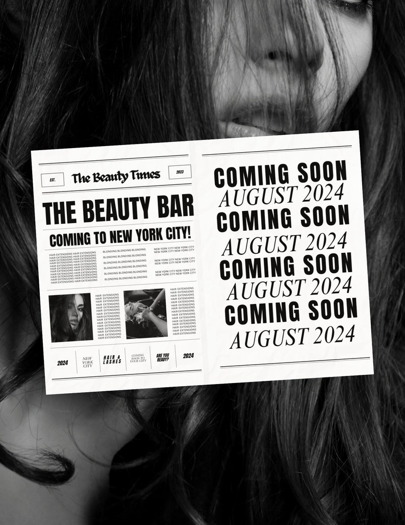 Business Launch Newspaper Template | Editable Canva Announcement ...