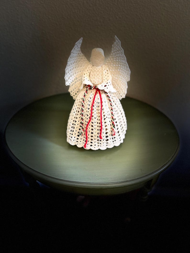 Vintage Handmade Crochet Angel Tree Topper - Etsy