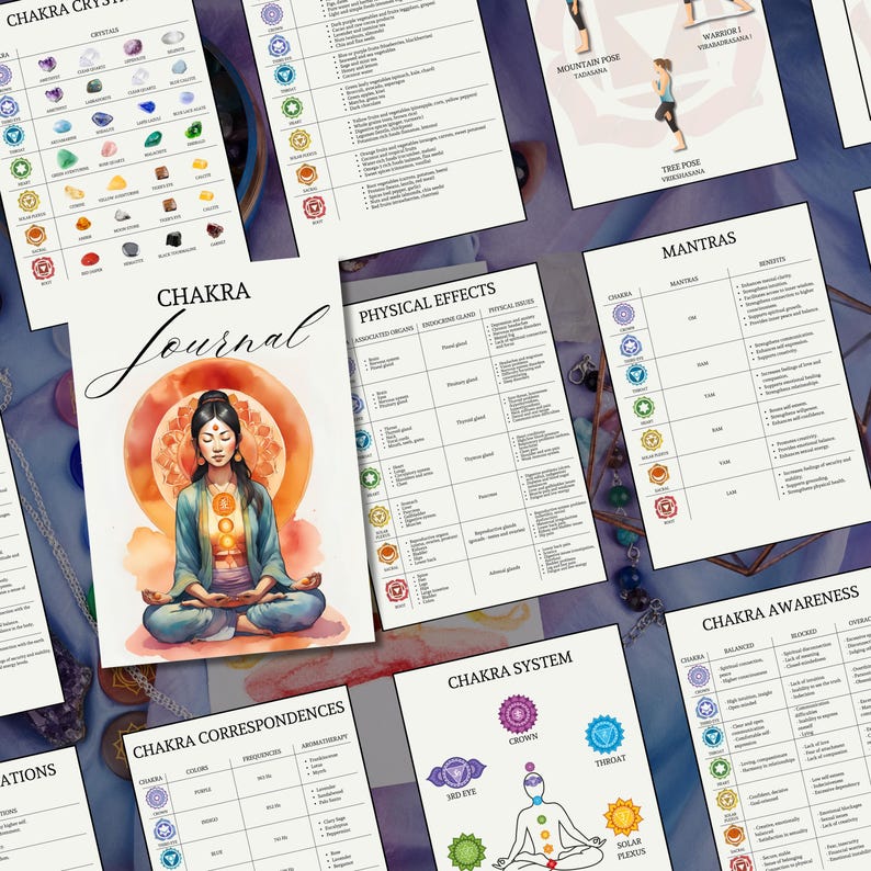 Chakra Healing Journal I the 7 Chakra's Workbook I Printable Chakra Planner I Digital ...