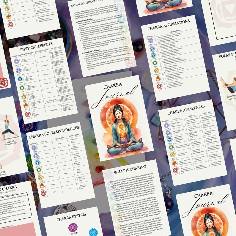 Chakra Healing Journal I the 7 Chakra's Workbook I Printable Chakra ...