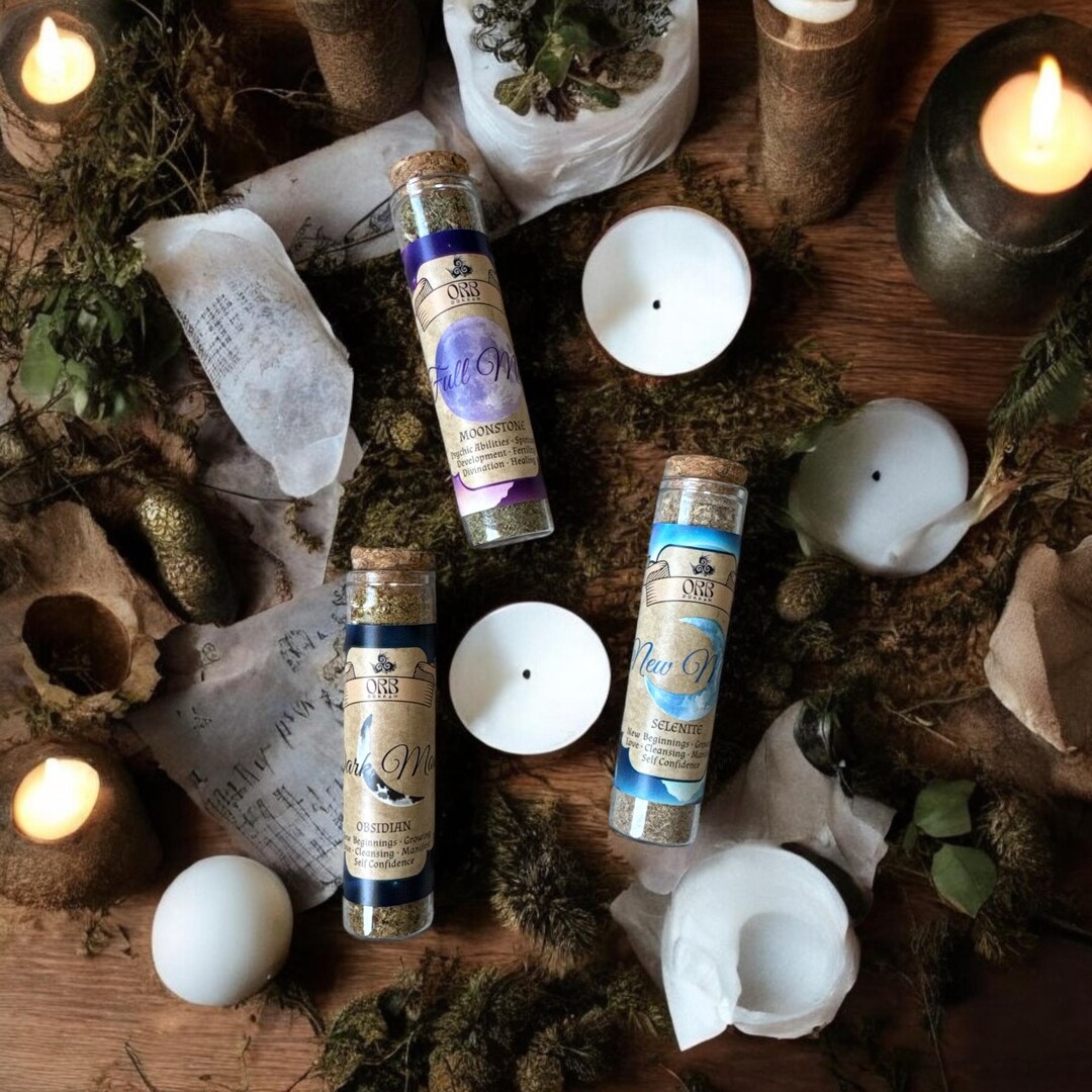 Moon Ritual Loose Incense Set I New Moon I Full Moon I Dark Moon I ...