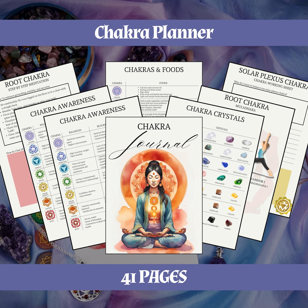 Chakra Healing Journal & Guide : Energy Balancing Workbook (digital ...