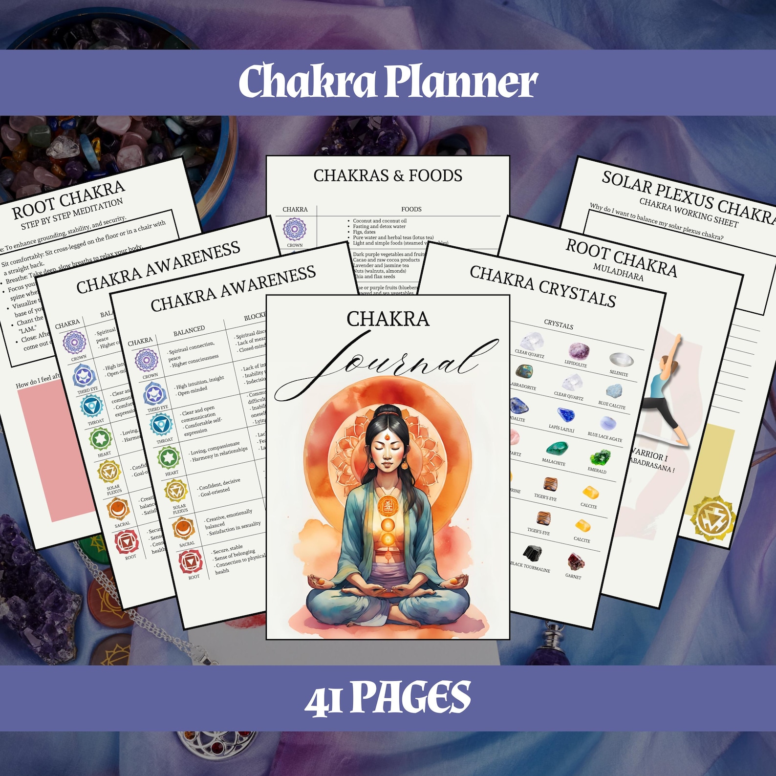 Chakra Healing Journal I the 7 Chakra's Workbook I Printable Chakra ...
