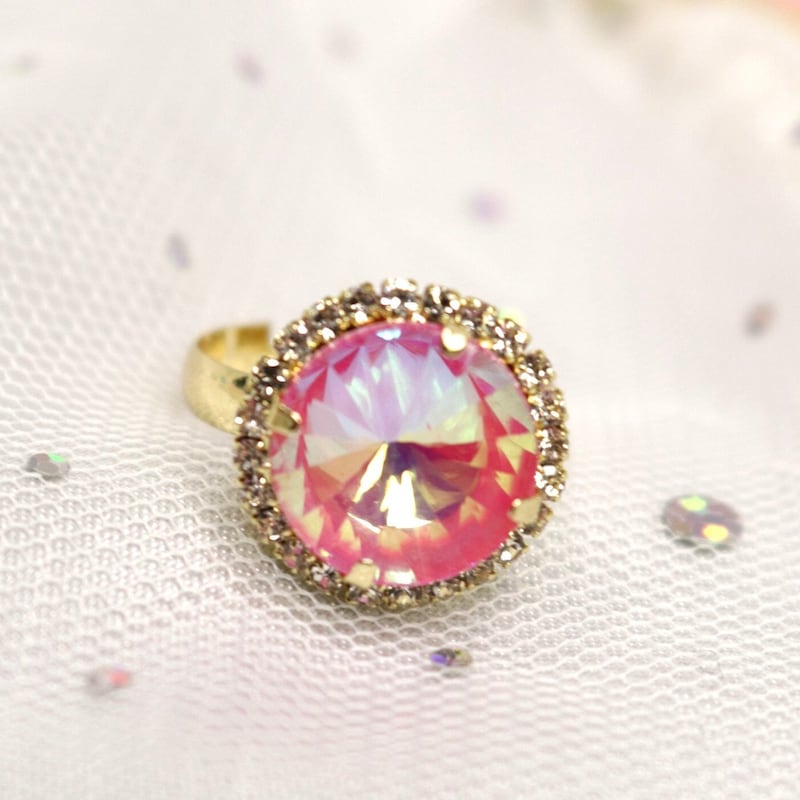 Hot Pink Adjustable Ring - Etsy
