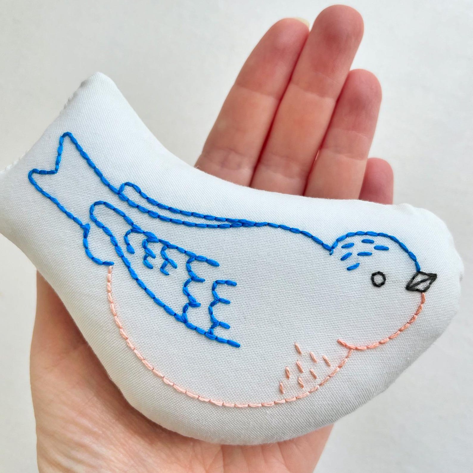 Blue Bird Rattle - Soft Baby Toy - Etsy
