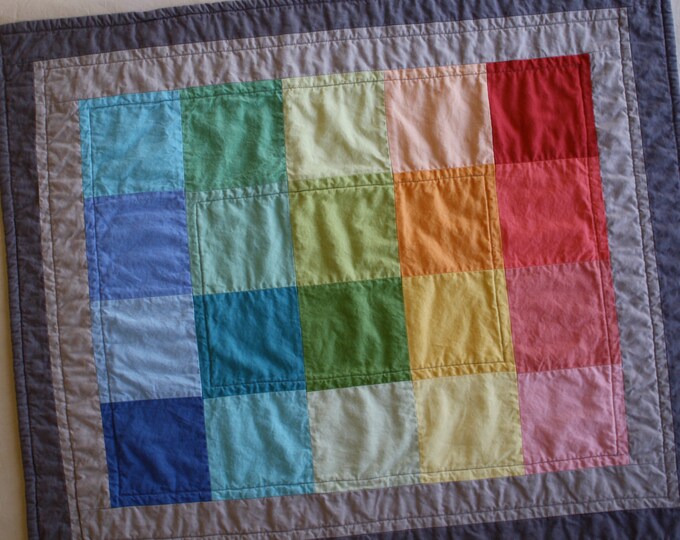 Paintbox Cradle Quilt Soft Rainbow - Etsy