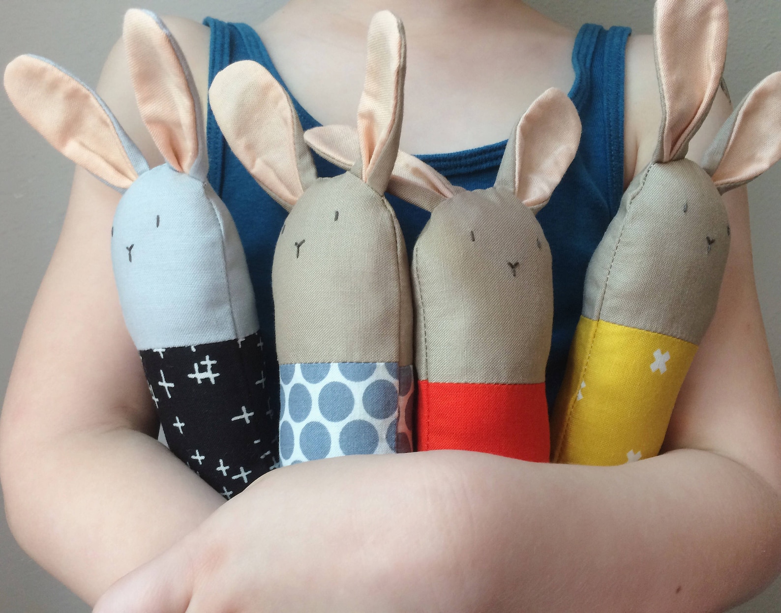 Custom Bunny Rattle Soft Baby Toy Choose Your Colors - Etsy