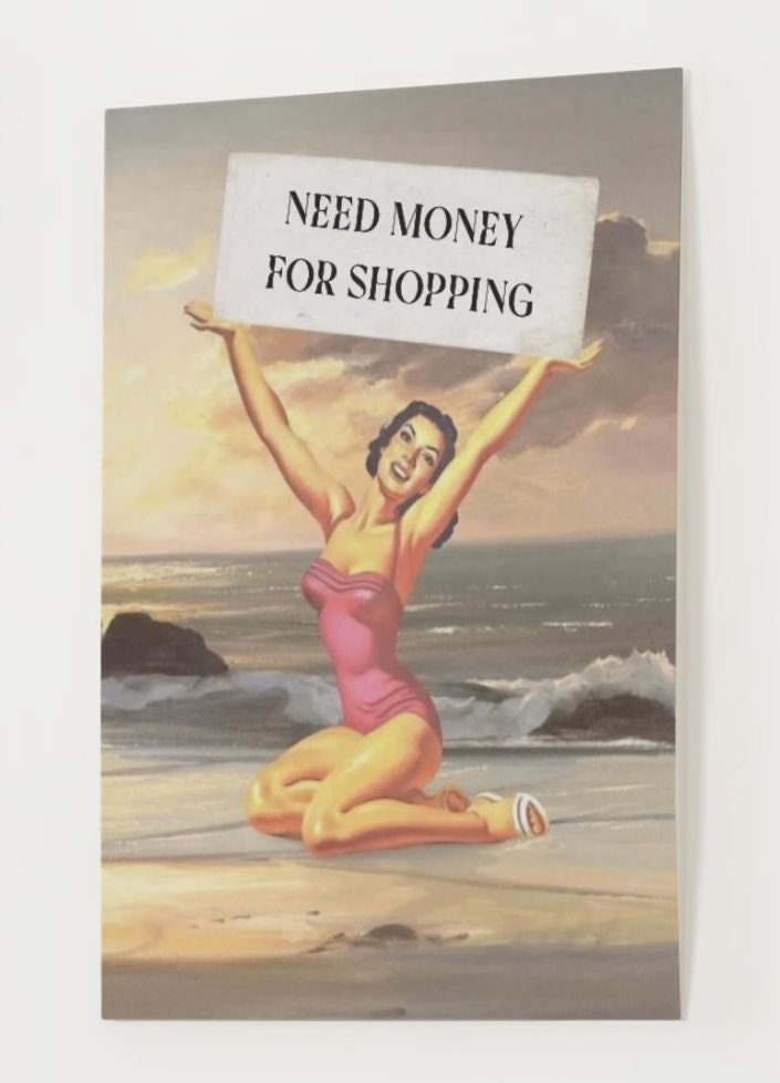 Customizable Shopping Poster Print INSTANT DIGITAL DOWNLOAD Vintage ...