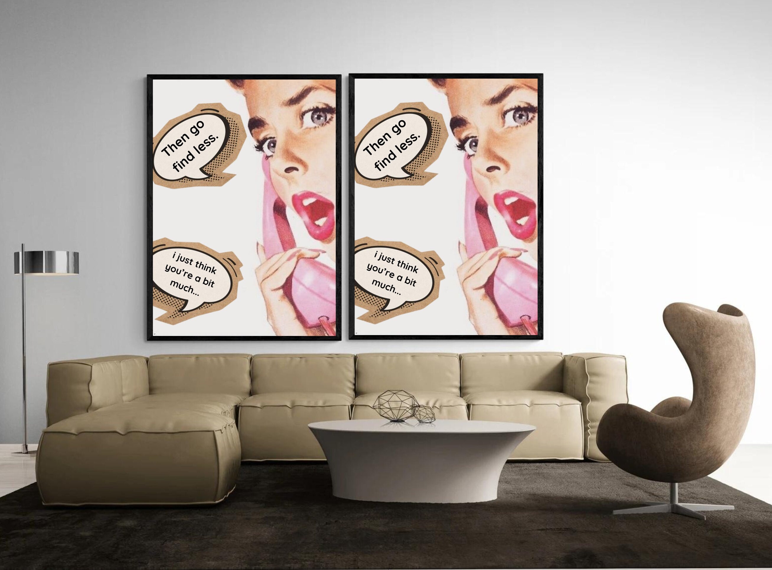 Retro Wall Art | Vintage Cartoon Lady | Poster Print | Gifts Under 20 ...