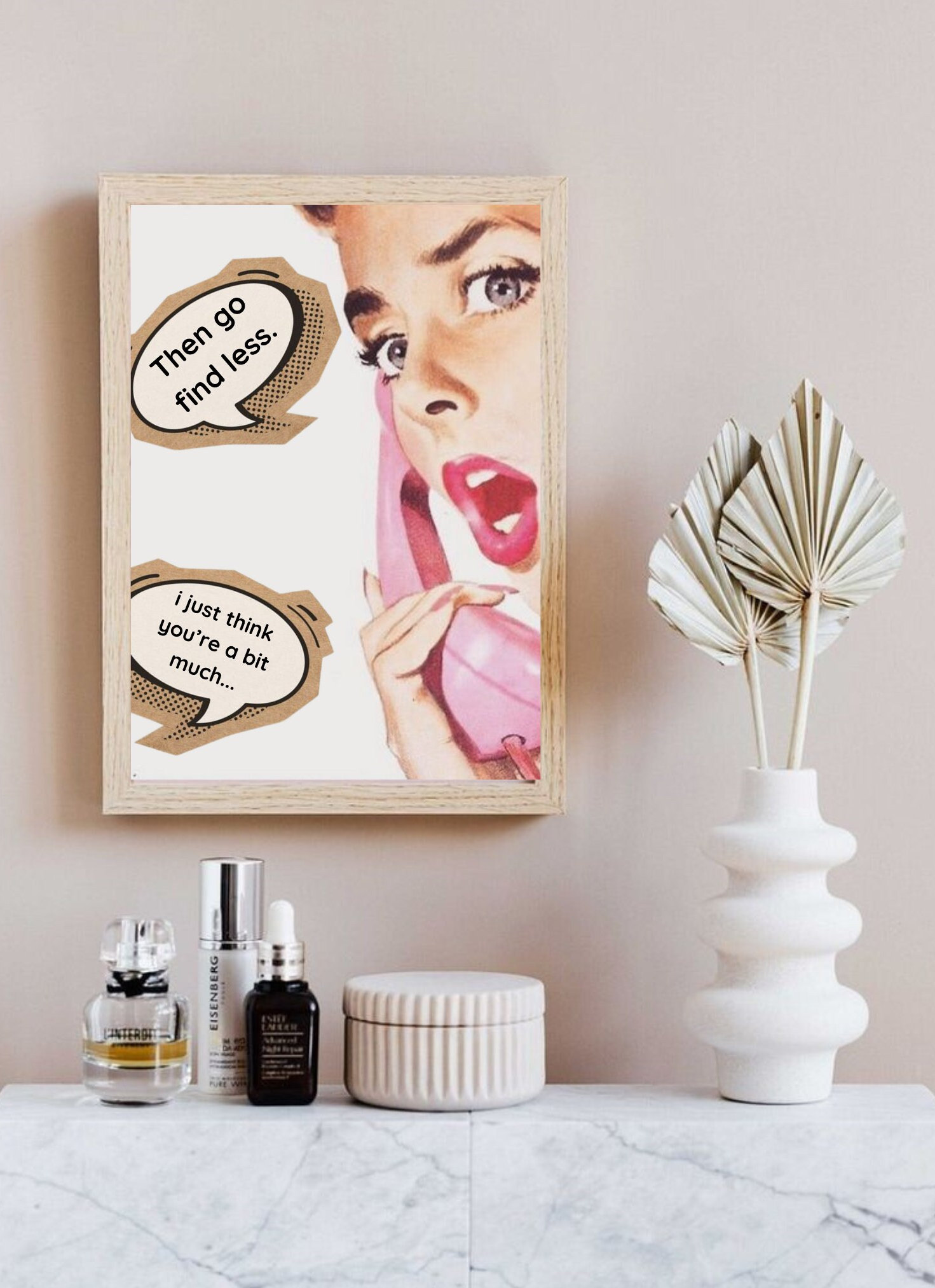 Retro Wall Art | Vintage Cartoon Lady | Poster Print | Gifts Under 20 ...