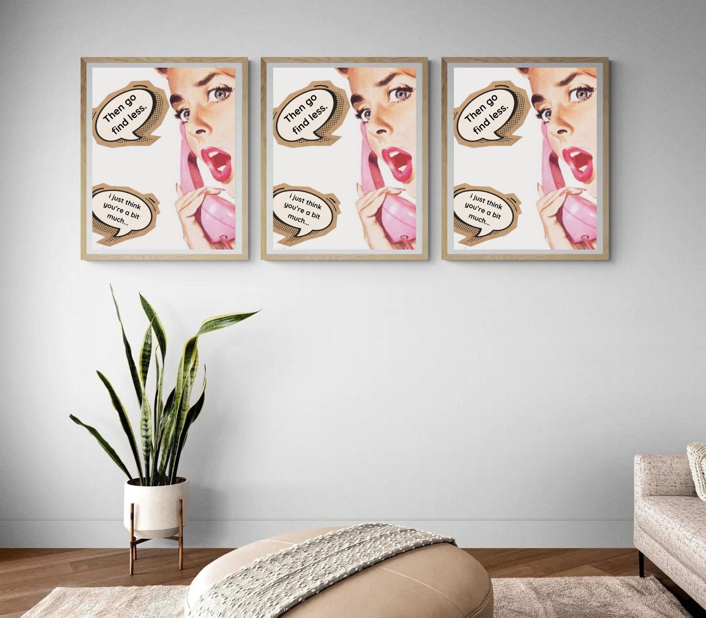 Retro Wall Art | Vintage Cartoon Lady | Poster Print | Gifts Under 20 ...