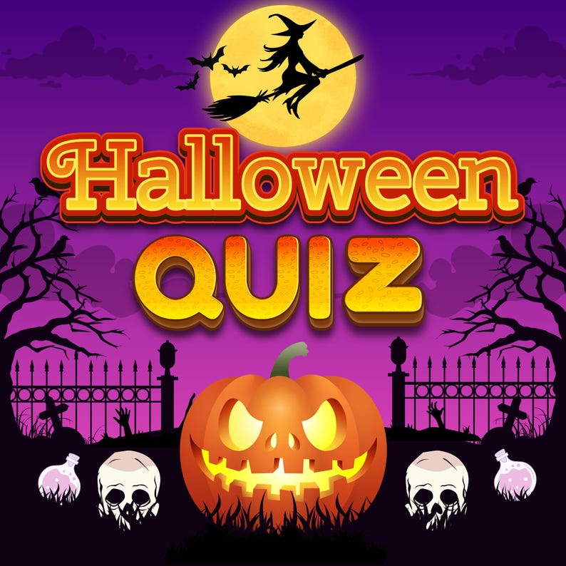 VIRTUAL HALLOWEEN GAME, Powerpoint Game Show, Zoom Game Night, Trivia ...
