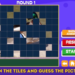 VIRTUAL PARTY GAME Guess the Picture Powerpoint Game Show Quiz Family ...