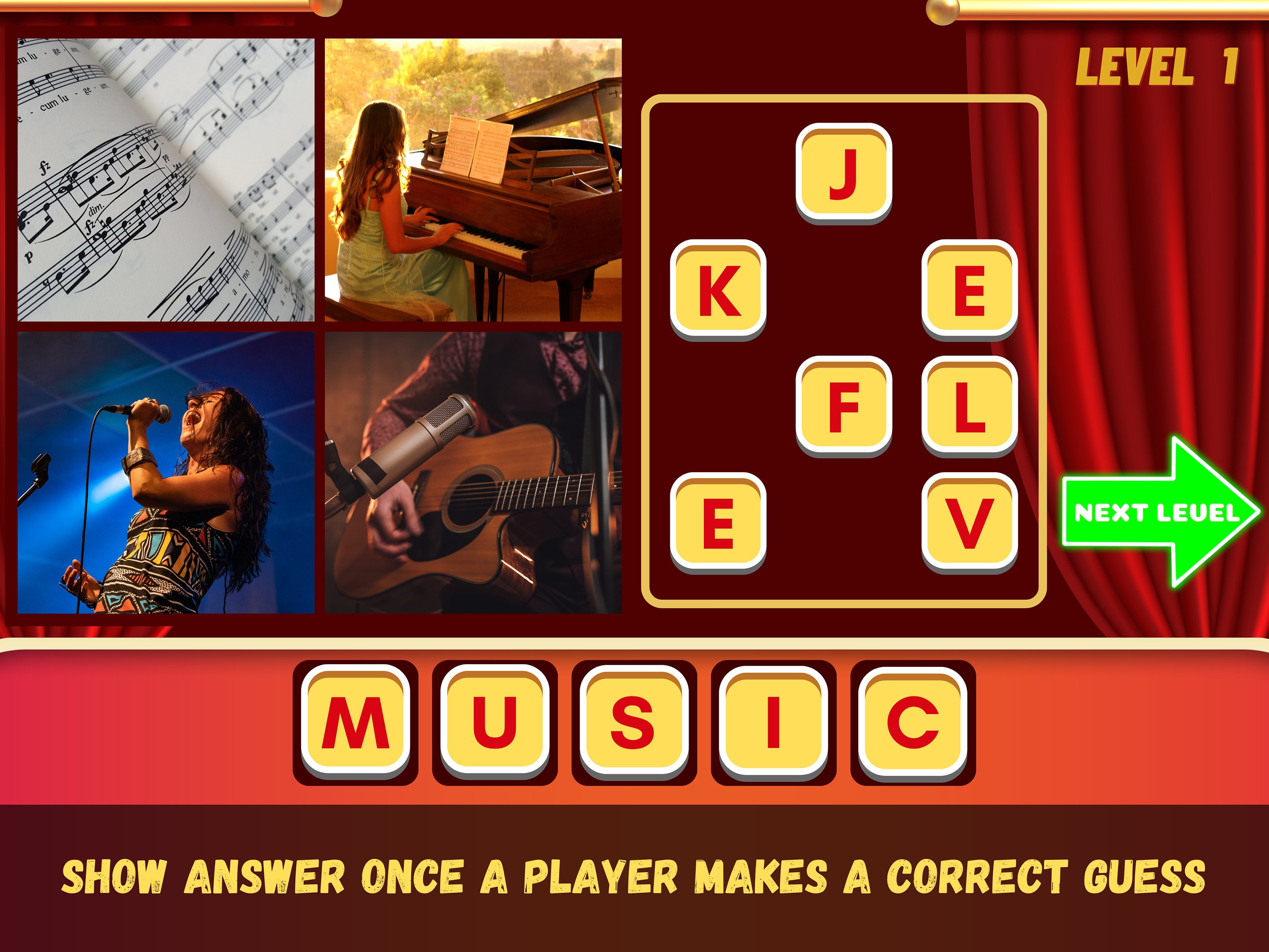 4 Pics 1 Word Game Powerpoint Game Zoom, Skype, Game Show, Virtual ...