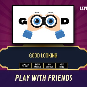 VIRTUAL PARTY GAME Powerpoint Game Show Word Puzzle Quiz Game Night ...