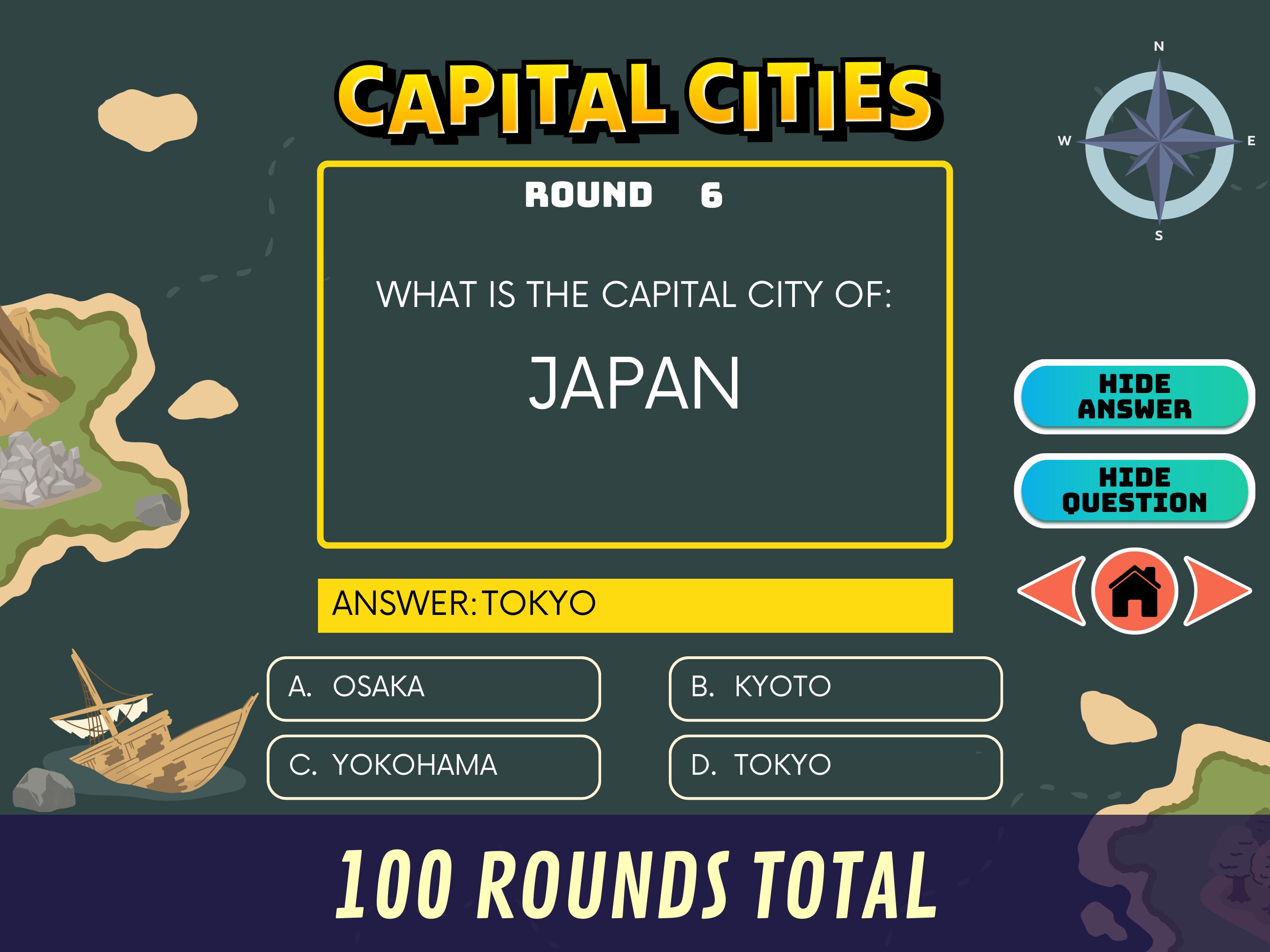 GEOGRAPHY QUIZ Game, Powerpoint Game, Zoom Game, Virtual Game, Pub Quiz ...