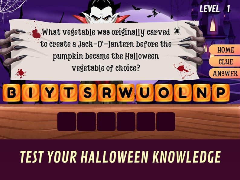 VIRTUAL HALLOWEEN GAME, Powerpoint Game Show, Zoom Game Night, Trivia ...