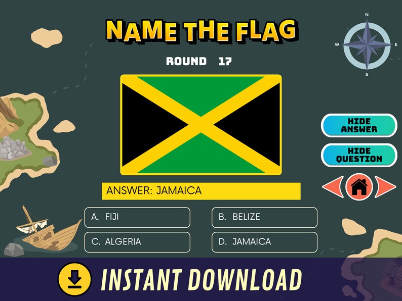 GEOGRAPHY QUIZ Game, Powerpoint Game, Zoom Game, Virtual Game, Pub Quiz ...