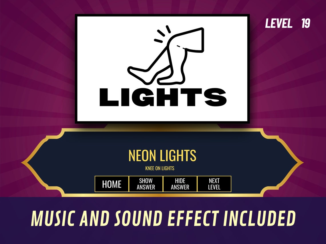 VIRTUAL PARTY GAME Powerpoint Game Show Word Puzzle Quiz Game Night ...