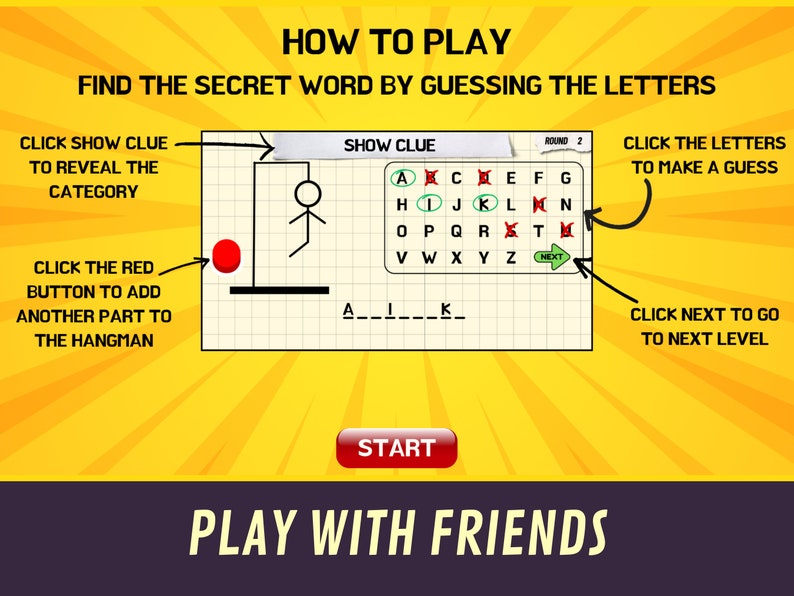 HANGMAN Game | Powerpoint Game | Zoom, Skype, Game Show, Virtual Party ...